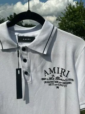 AMIRI | Shirts | White Amiri Art Polo Tee | Poshmark